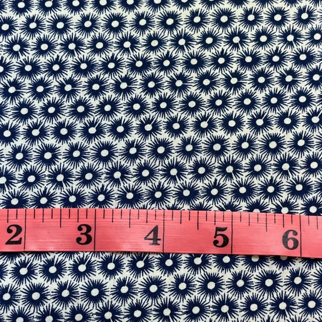 Sewcool 'Navy Dot Burst' 100% Cotton , Half or Whole Metre - Sewcraft