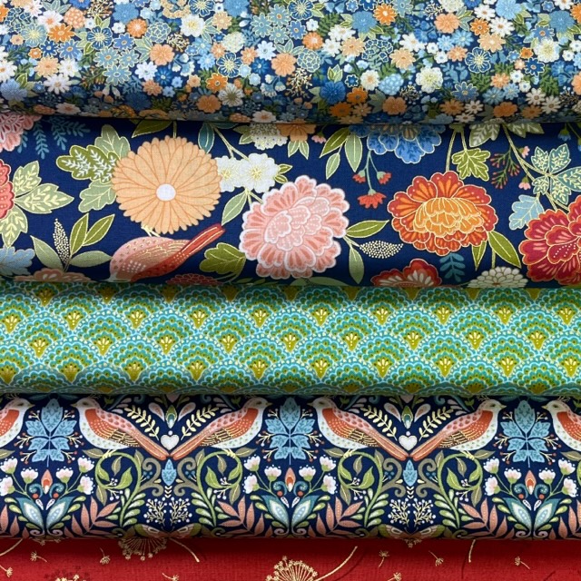 Makower 'Luxe' Collection 100% Cotton Fat Quarter, Half or Whole Metre ...