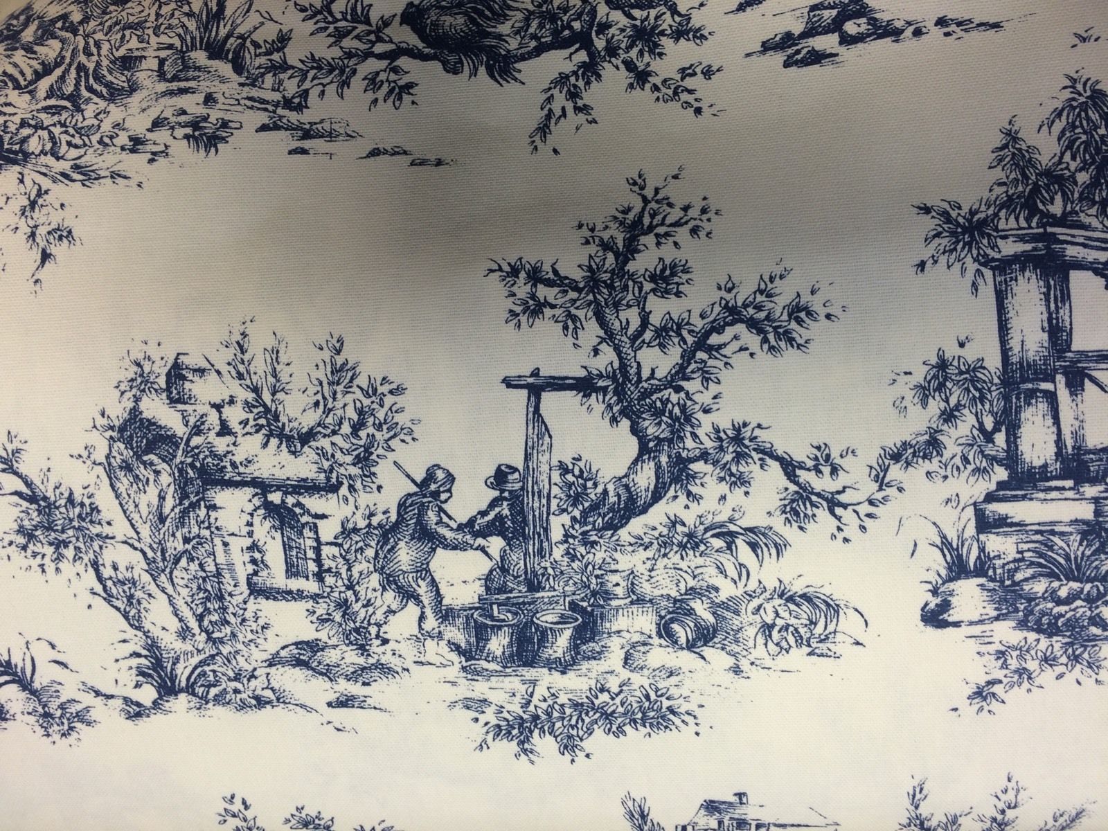 Heavy Weight Cotton 'Vintage Scenes' Fabric by the half metre - Sewcraft